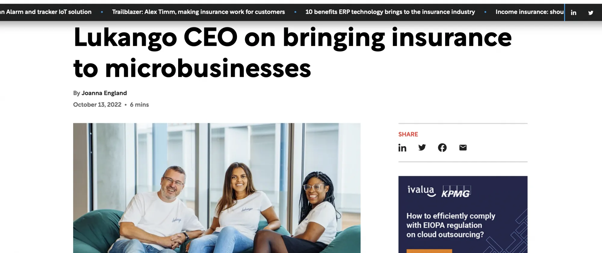Lukango CEO on bringing insurance to microbusinesses | Lukango