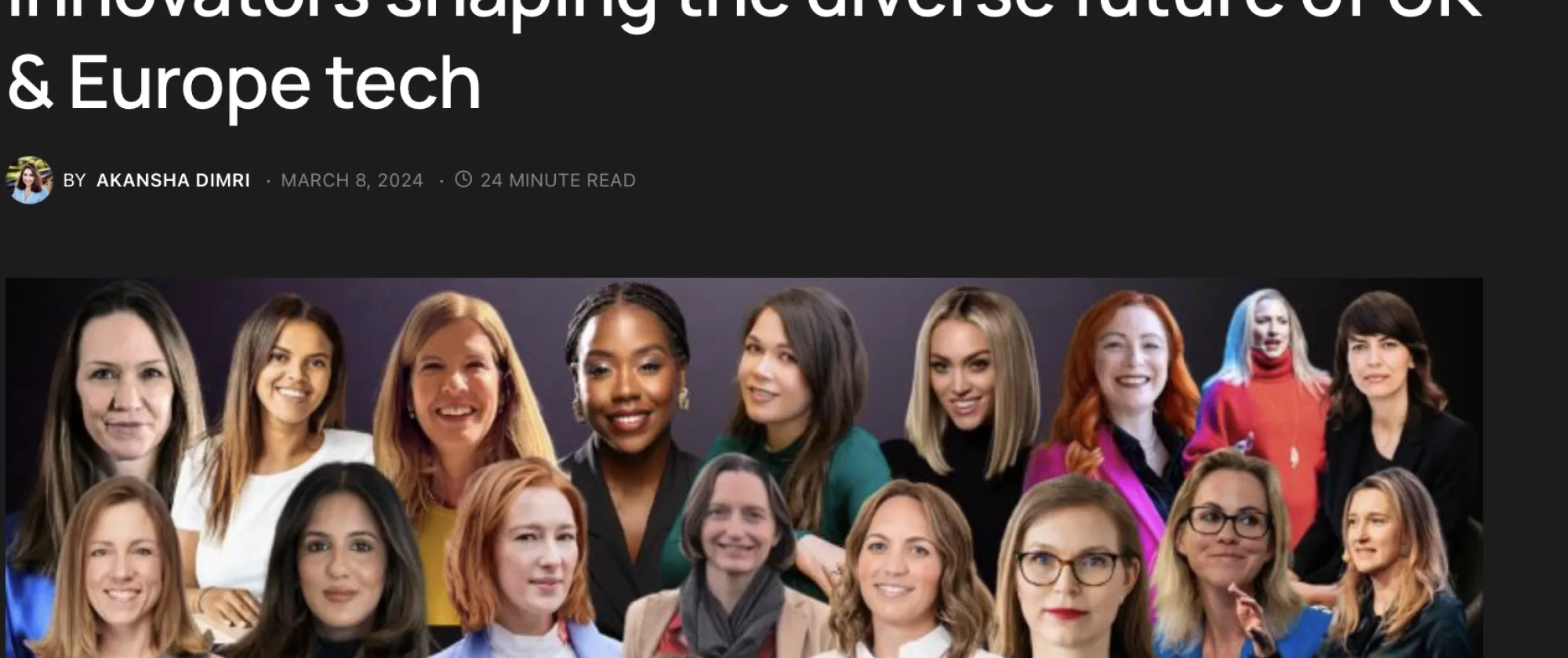 IWD 2024: Celebrating 25 female innovators shaping the diverse future of UK & Europe tech | Lukango